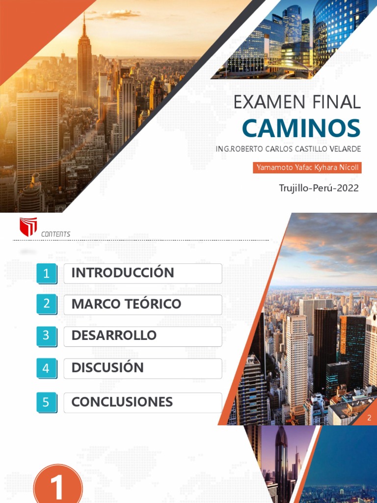 Examen Final de Caminos | PDF | La carretera | Longitud