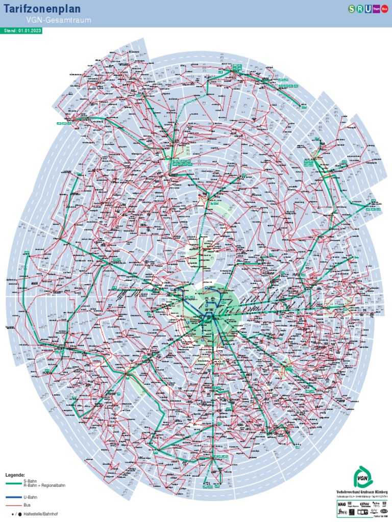 Tarifzonenplan VGN Gesamtraum | PDF