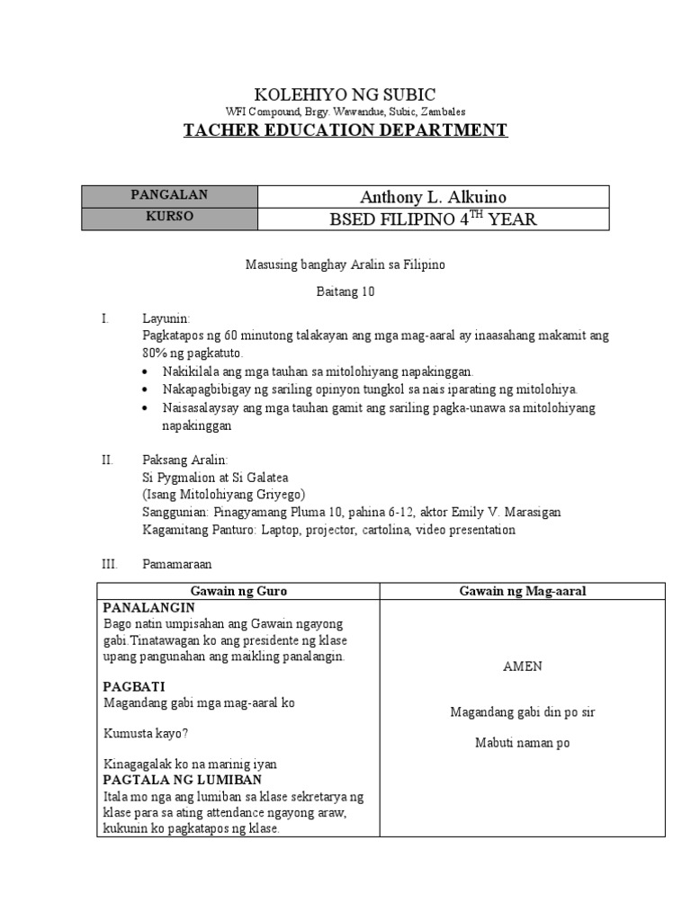 LP Demo Filipino | PDF