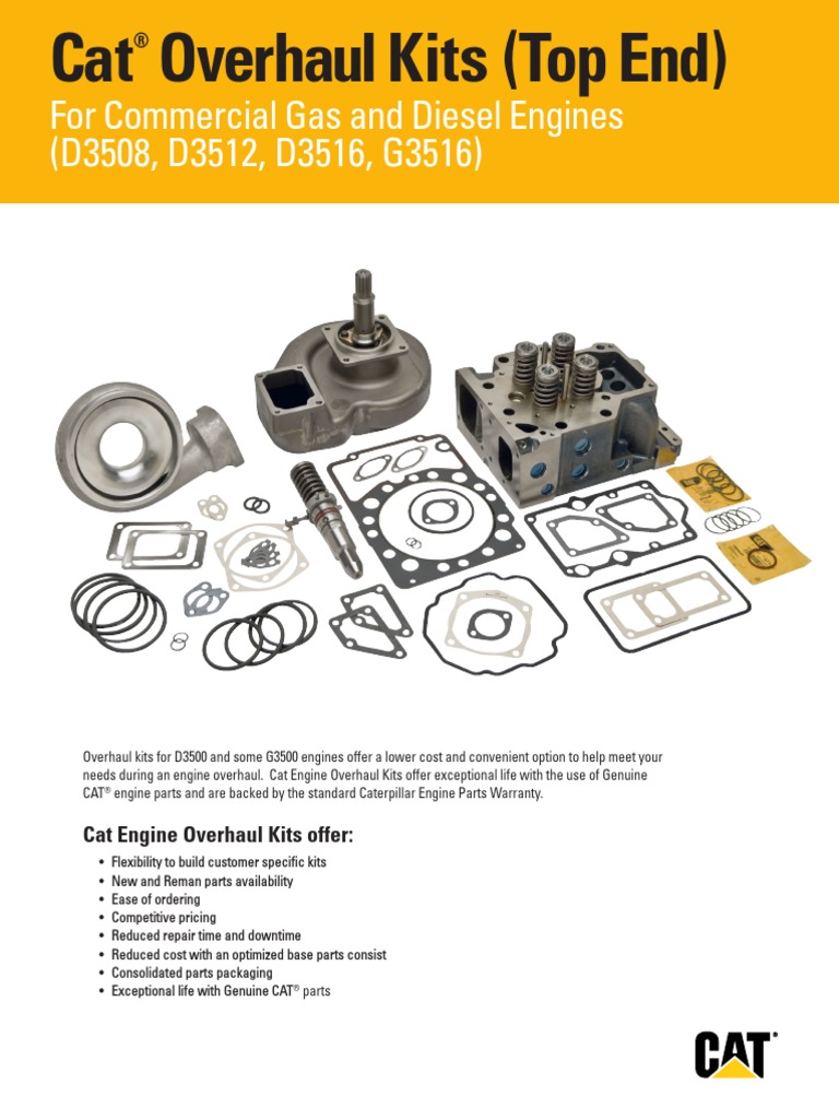 Overhaul Kits For D3508 D3512 D3516 G3516 Commercial Gas Engines | PDF ...