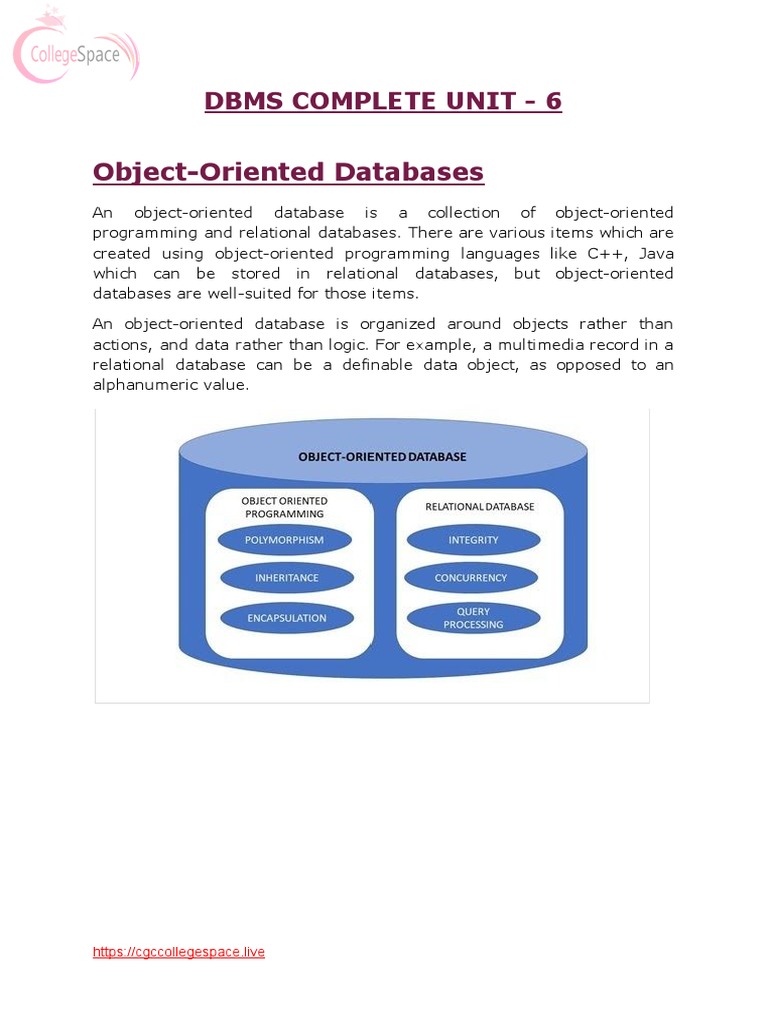 DBMS Unit - 6 | PDF | Databases | Relational Database DBMS Unit - 6 | PDF | Databases | Relational Database