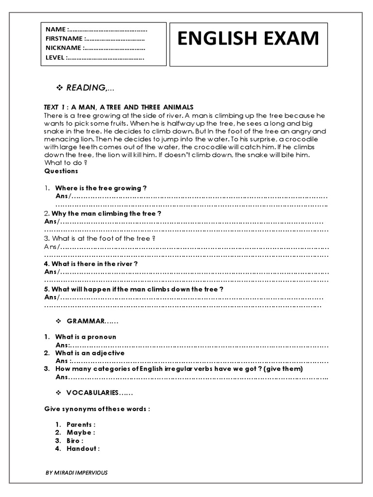 English Test | PDF