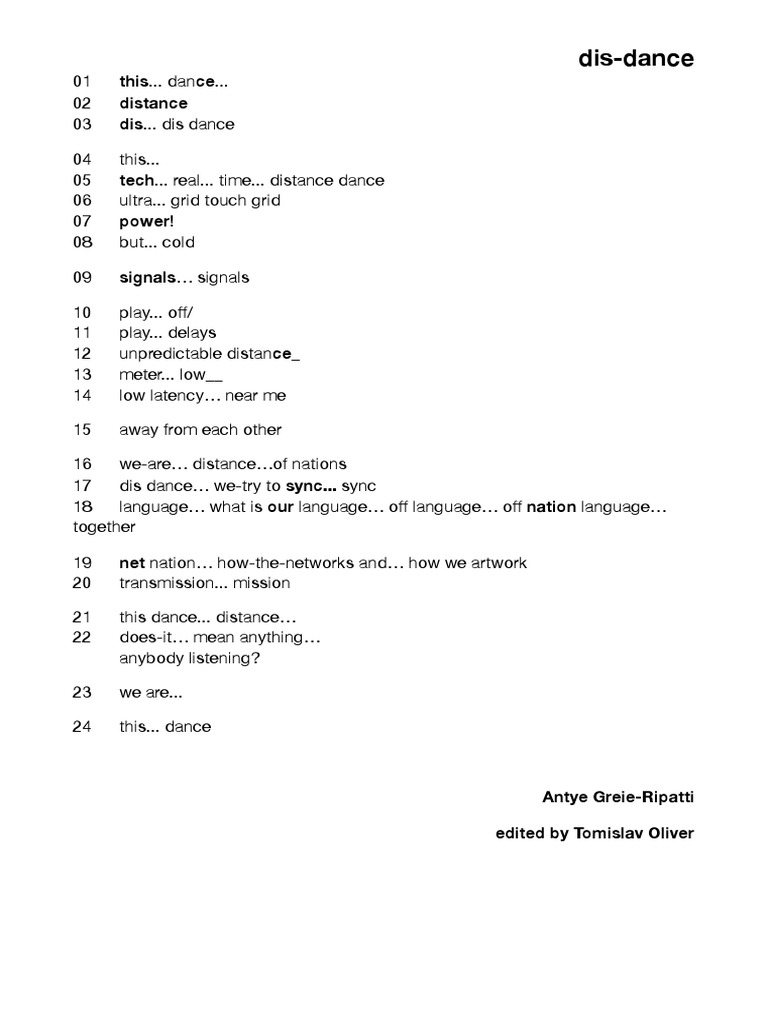 Distance Dance: Syncing Across Borders | PDF