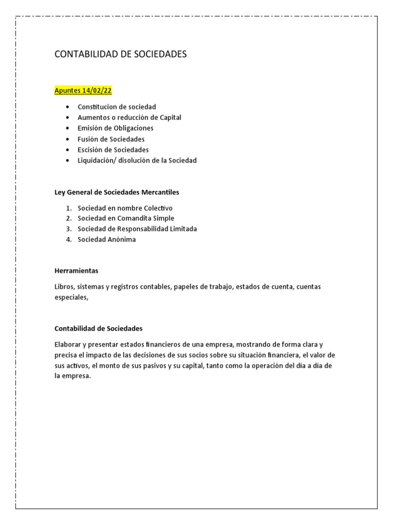 Contabilidad De Sociedades Pdf