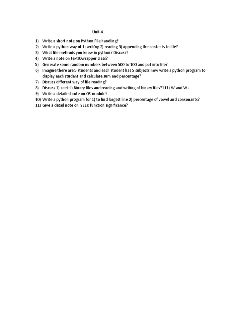 Unit4 Python | PDF | Computers | Technology & Engineering