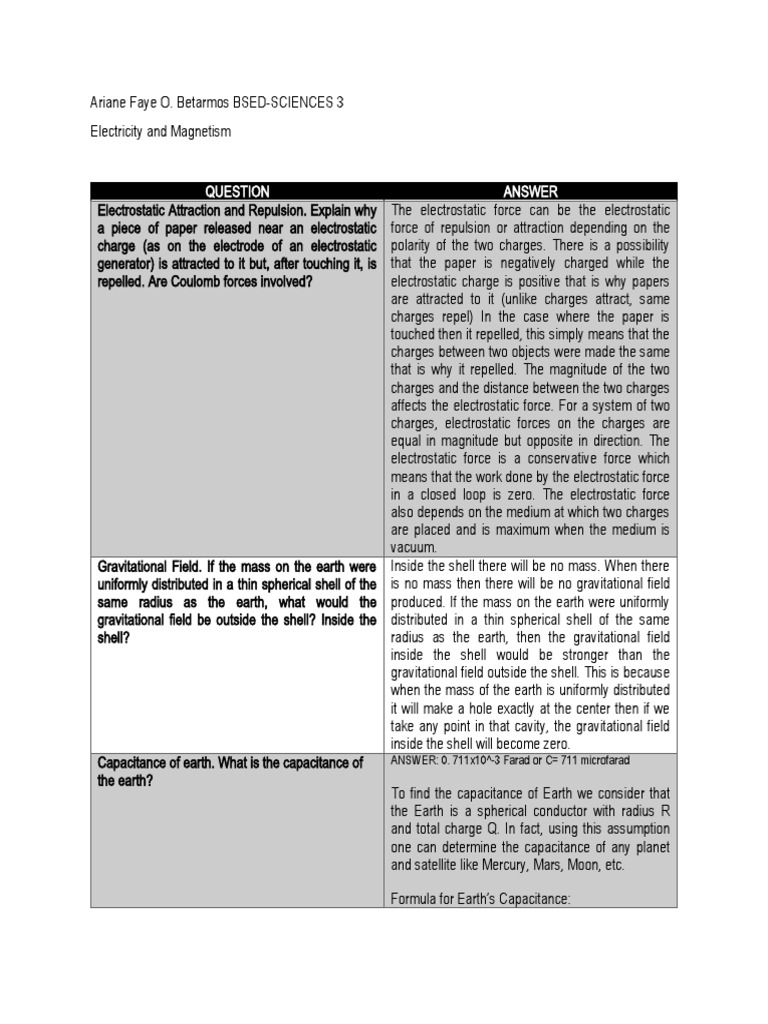 Electromag | PDF | Capacitance | Electric Charge