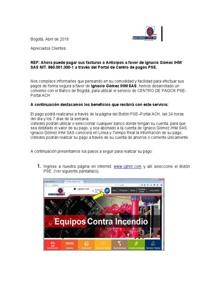 Instructivo para Pagos Por PSE | PDF