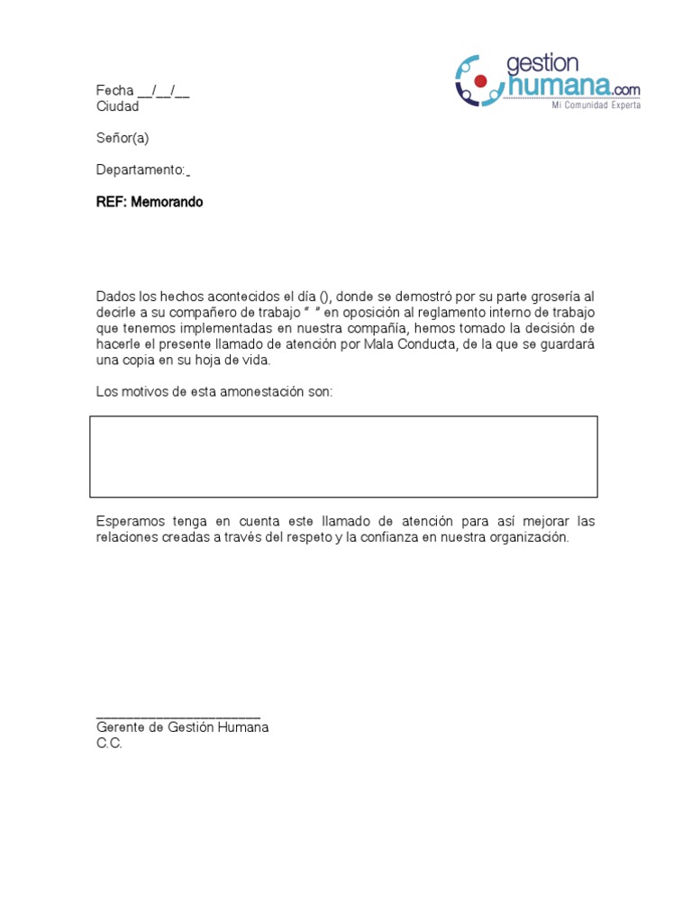 Memorando Interno | PDF