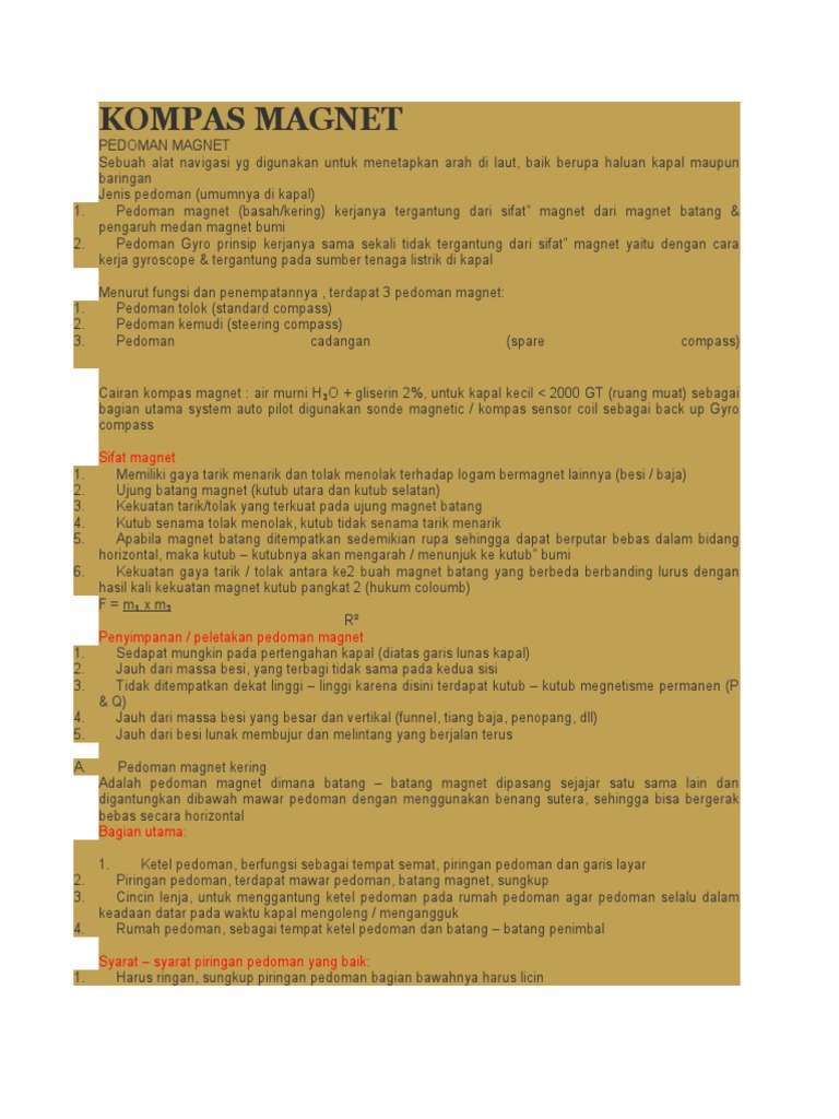 Kompas Magnet | PDF