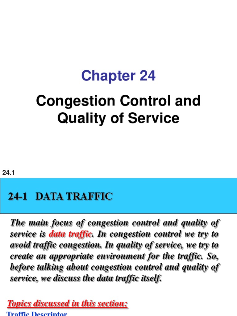 CC & QoS Chapter | PDF | Network Congestion | Quality Of Service