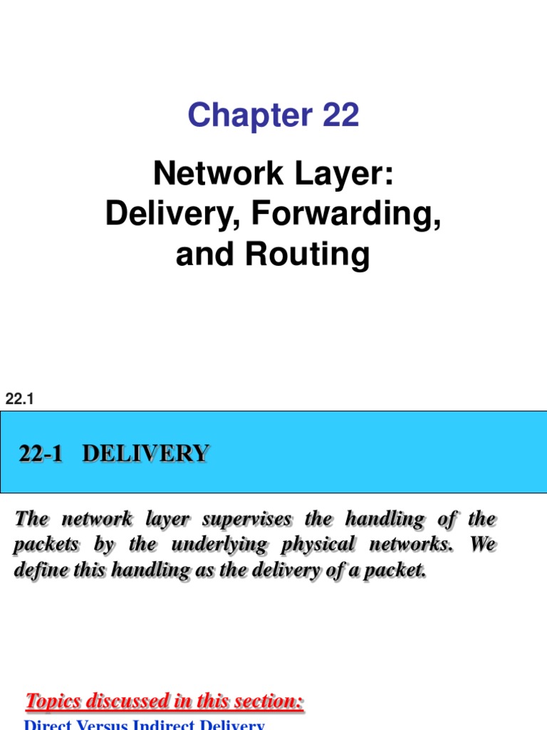 Delivery, Forwarding, Routing | Download Free PDF | Routing | Router (Computing)
