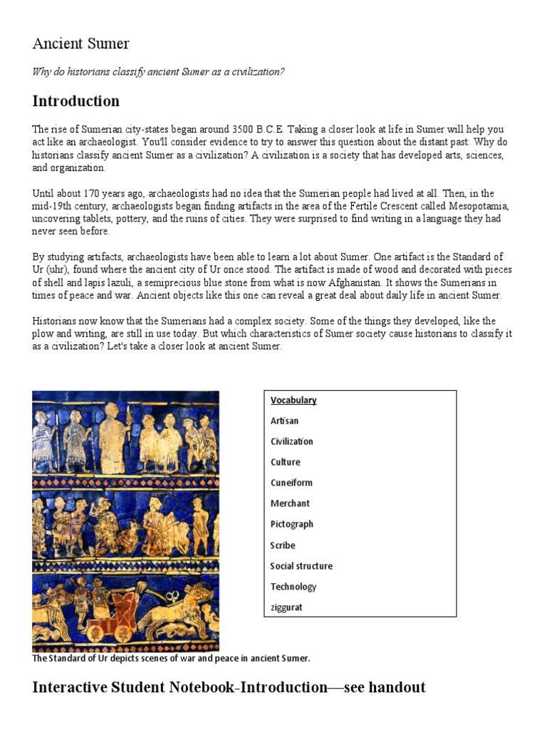 Ancient Sumer: Exploring the Characteristics that Classify it as One of ...