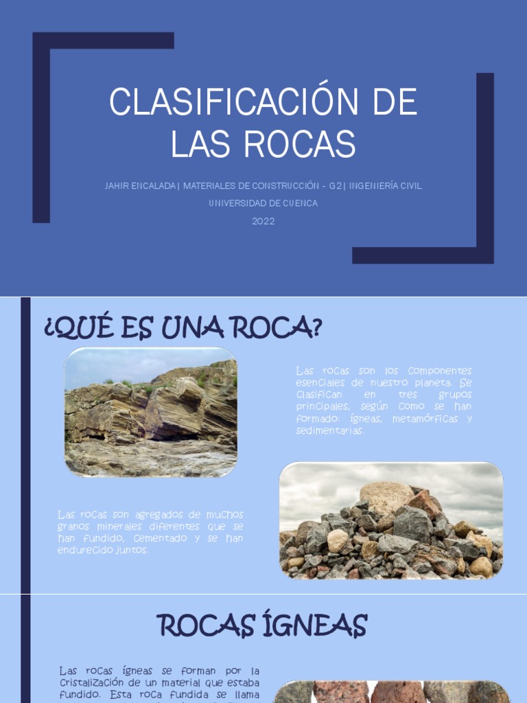 Clasificación y Usos de Rocas Ígneas | PDF | Roca ígnea | Roca (geología)