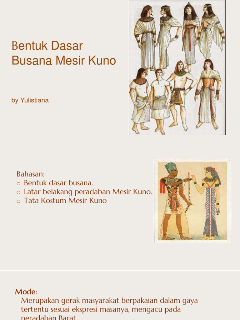 Busana Kuno Mesir: Bentuk dan Tata Cara | PDF | Ilmu Sosial | Klasik