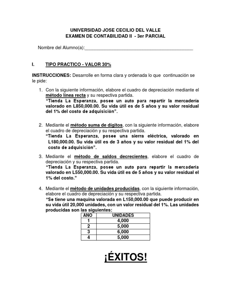 Contabilidad II Examen 3er Parcial I2022 | PDF