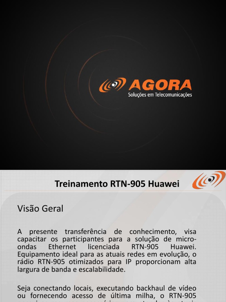 Treinamento sobre RTN-905 da Huawei | PDF | Rede de computadores ...