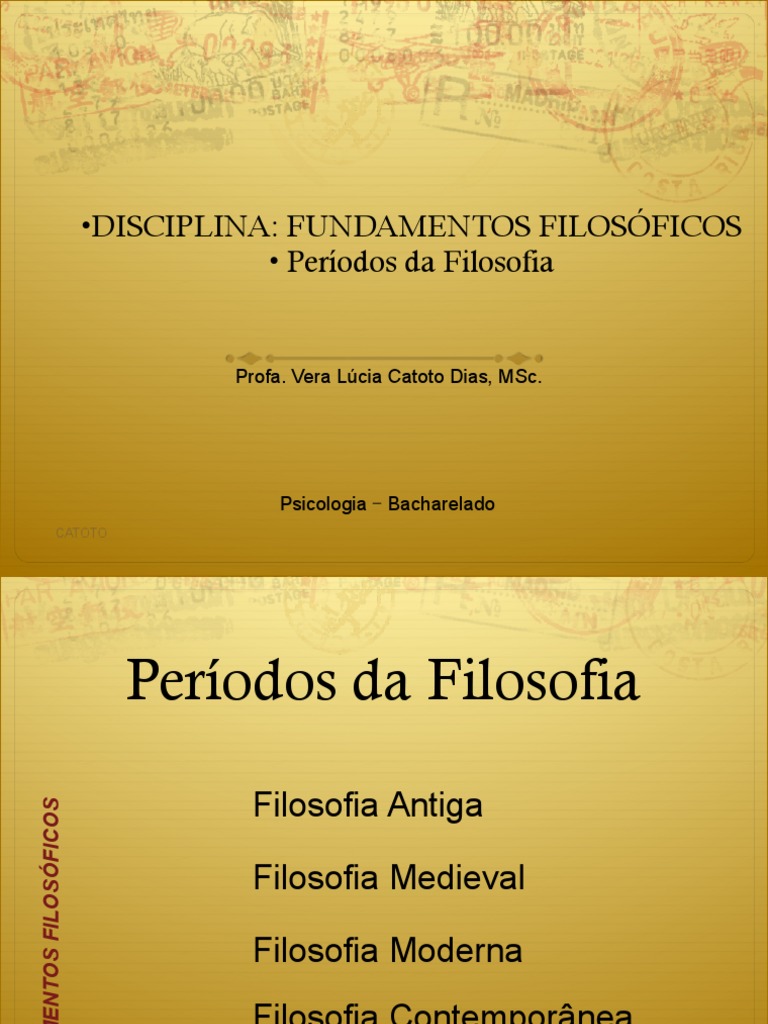 Períodos Filosóficos | PDF | Filosofia Medieval | Iluminismo