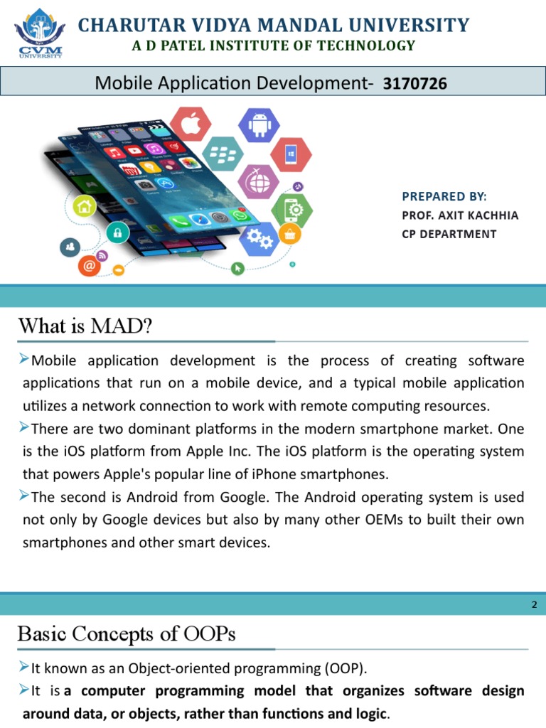 MAD Ch-1,2,3 | PDF | Android (Operating System) | Object Oriented Programming