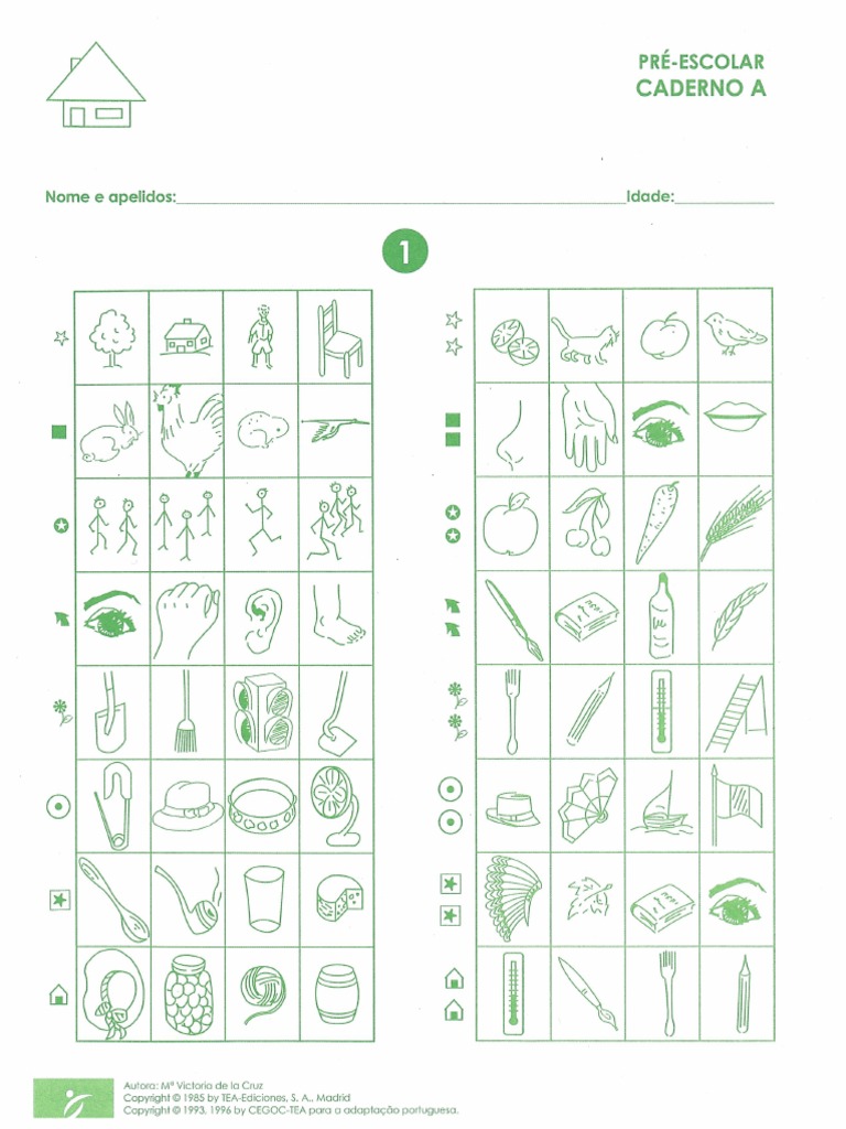 Provas de Diagnóstico Pré-Escolar 3 | PDF