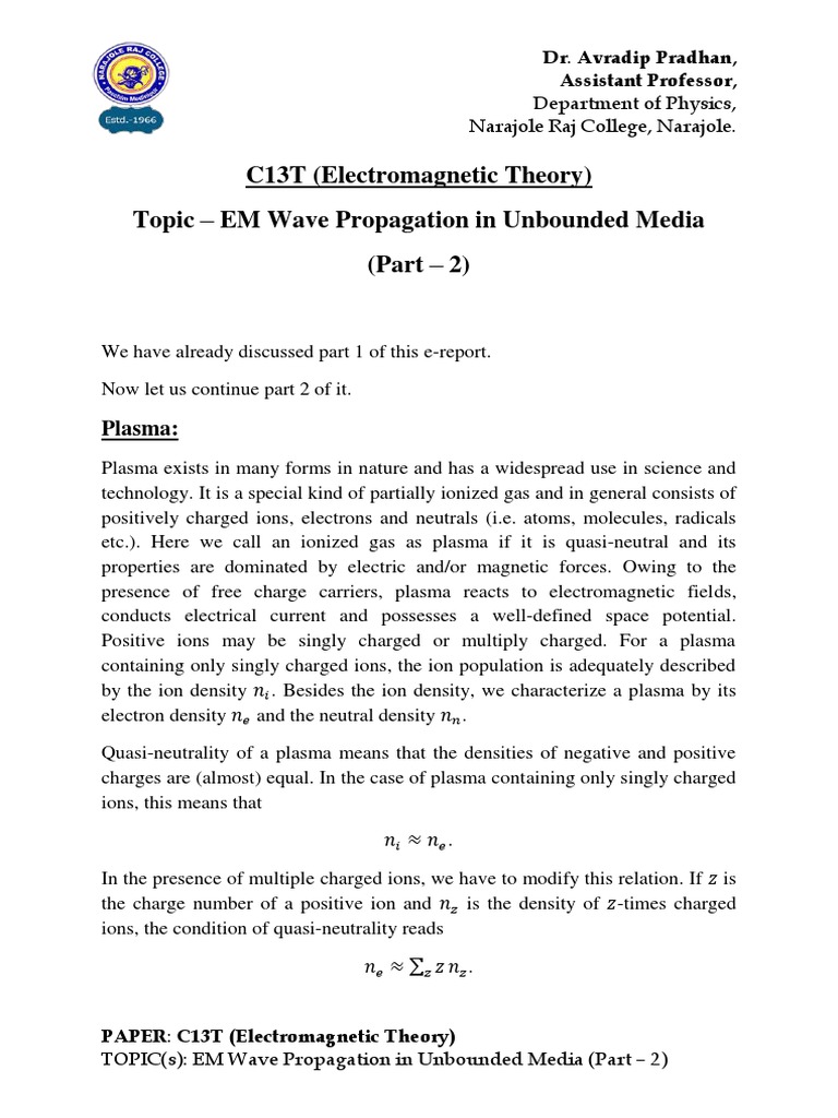 Plasma | PDF | Plasma (Physics) | Ionosphere