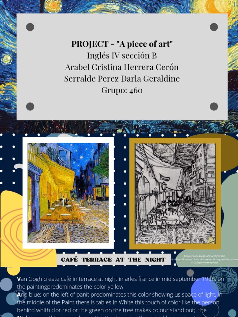 Café Terrace at The Night | PDF | Art