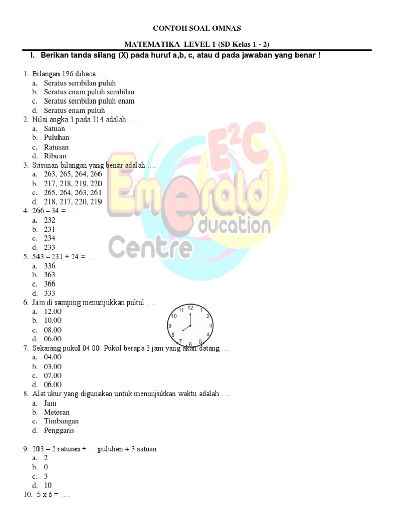 Omnas Contoh Soal M 1 | PDF