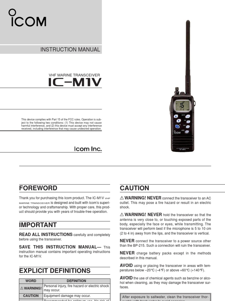 Ic m1v | Download Free PDF | Radio | Communication