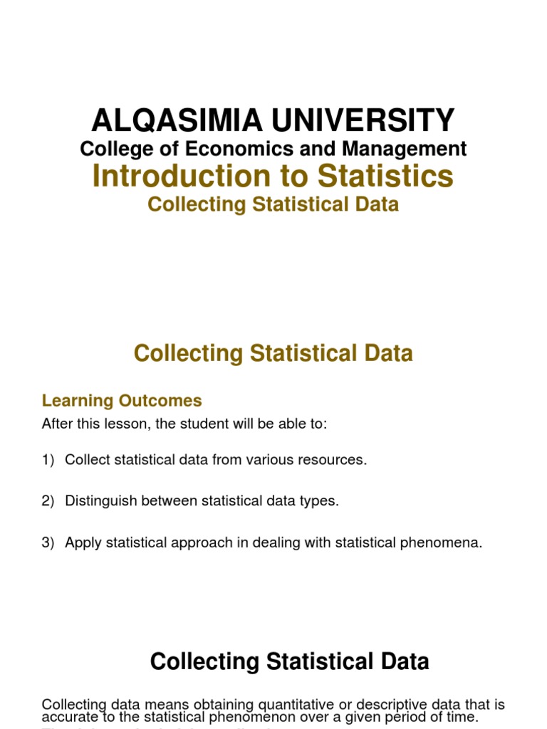 Collecting Statistical Data | PDF | Sampling (Statistics) | Statistics Collecting Statistical Data | PDF | Sampling (Statistics) | Statistics