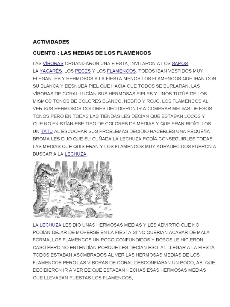 ACTIVIDADES Las Medias de Los Flamencos | PDF