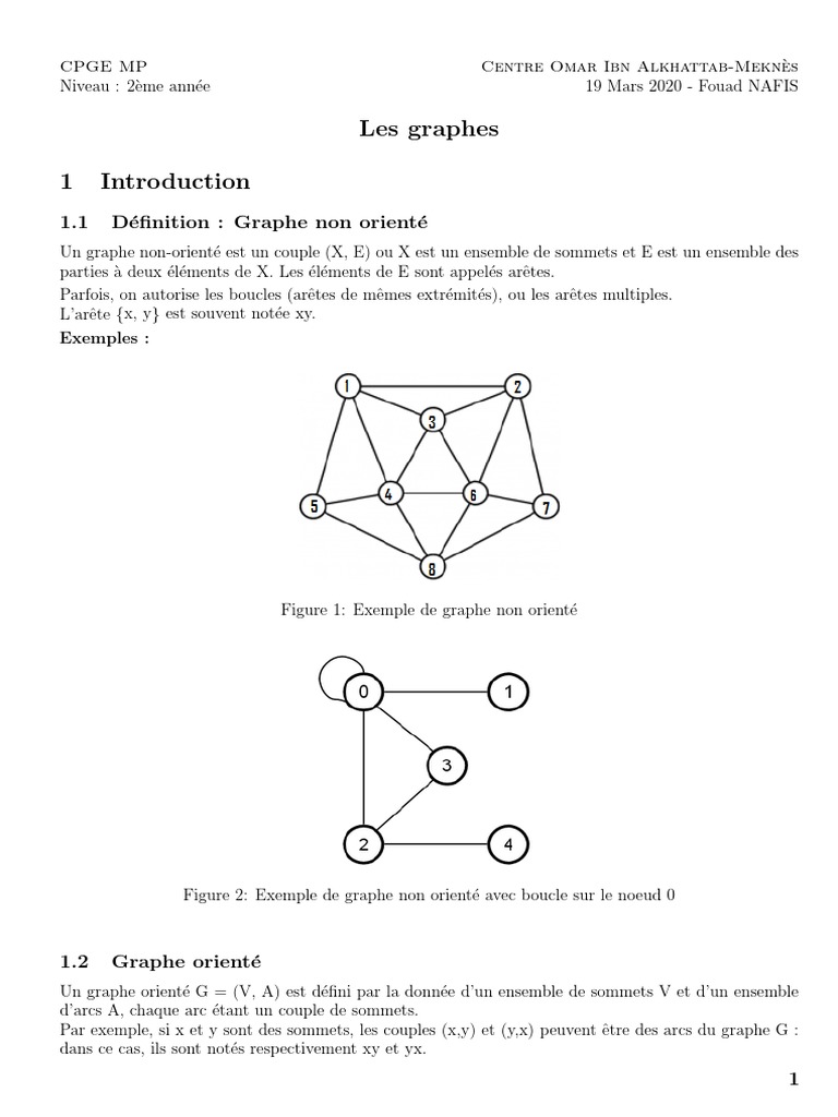 Les Graphes | PDF | Théorie des graphes | Relations mathématiques