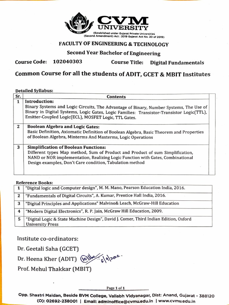Digital Fundamentals Course Overview | PDF