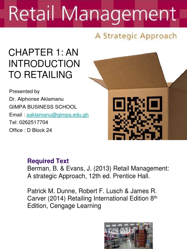 Chapter 1 - An Introduction To Retailing | PDF | Retail | Supply Chain