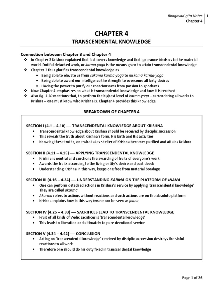 BG Chapter 4 | Download Free PDF | Bhagavad Gita | Brahman