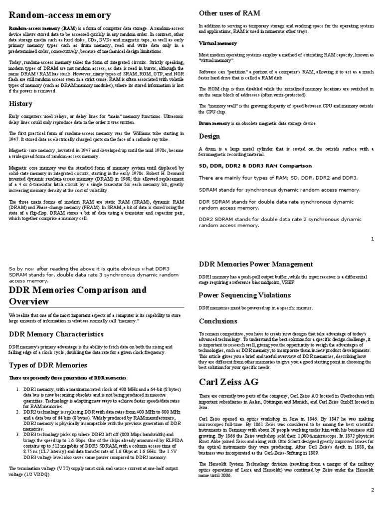 Random Access Memory Download Free Pdf Random Access Memory Computer Data Storage
