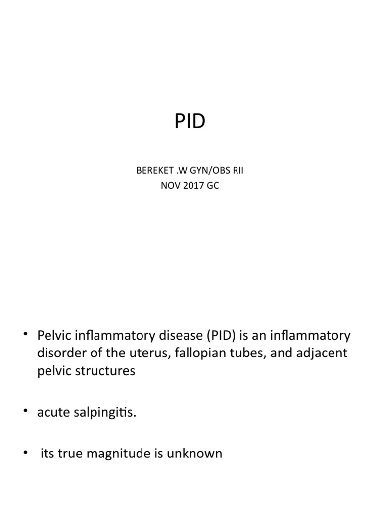 2 Pid | PDF | Gynaecology | Medical Specialties