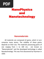 Nano Chemistry Notes - B. E I Year-1 | PDF | Nanomaterials | Nanotechnology