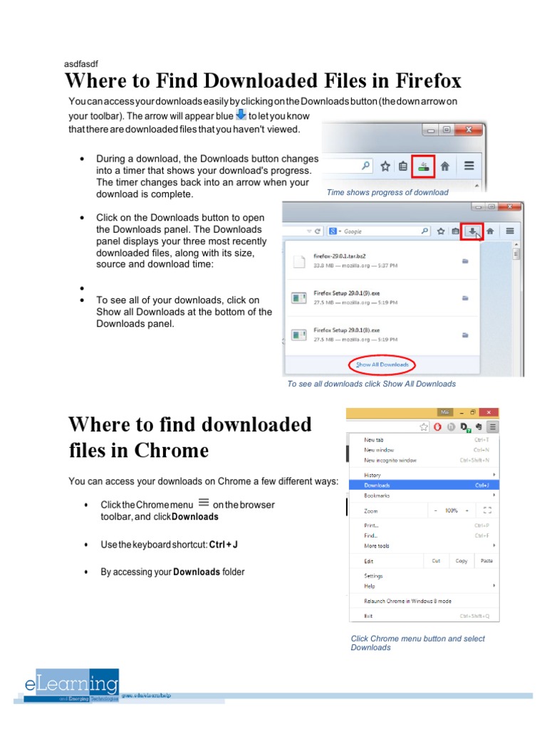 Where To Find Downloaded Files in Browsers | Download Free PDF | Safari ...