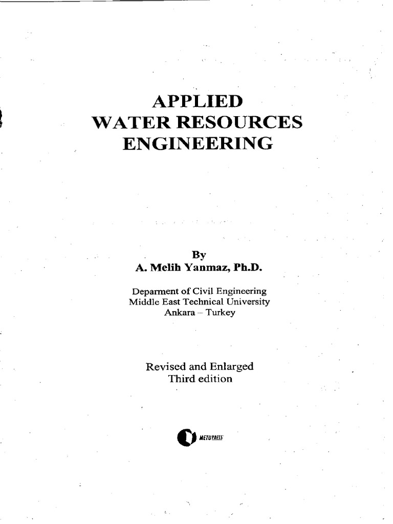 Applied Water Resources Eng-Yanmaz-3rdEd | PDF | Spillway | Sanitary Sewer