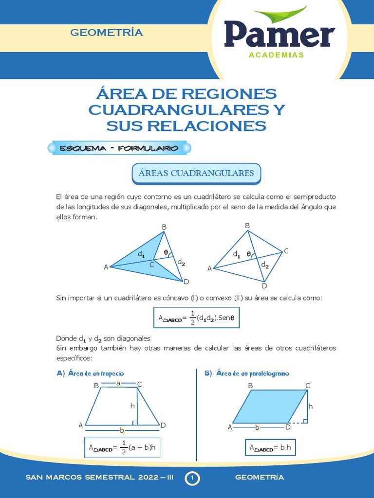 GEOMETRÍA - S12 - Área de Regiones Cuadrangulares y Sus Relaciones ...