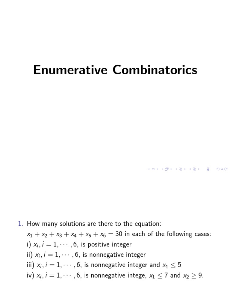 Enumerative Combinatorics Slide | PDF | Triangle | Numbers Enumerative Combinatorics Slide | PDF | Triangle | Numbers