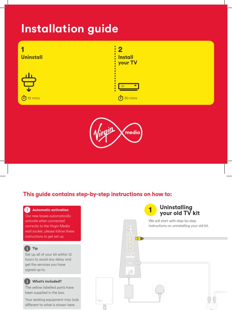 Virgin TV V6 Quickstart Guide For Existing Customers | PDF | Electrical ...