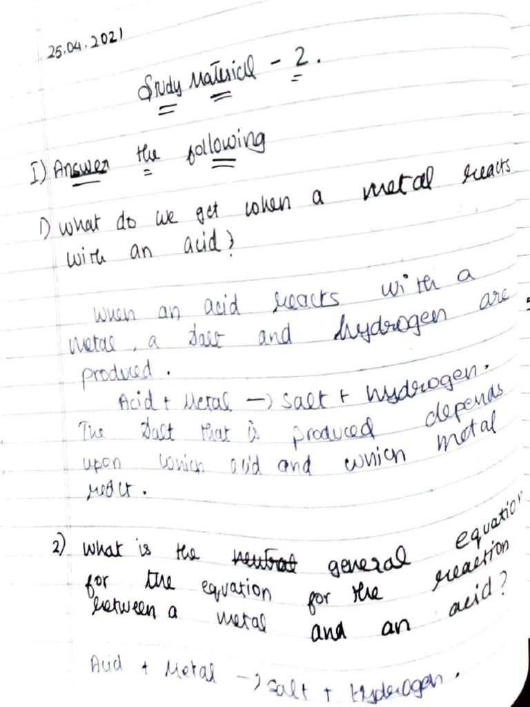 Chemistry Study Material 2 | PDF