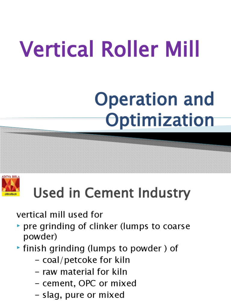 VRM Operation and Optimization | PDF | Mill (Grinding) | Electric Motor