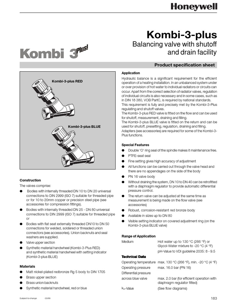 Kombi 3 Plus Pdf Valve Pipe Fluid Conveyance
