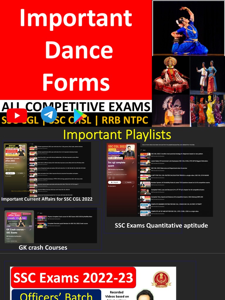 Most Important Dance Forms RBE | PDF | Dances | Performing Arts