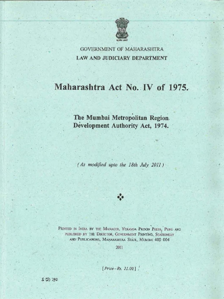 MMRDA Act 1974 | PDF