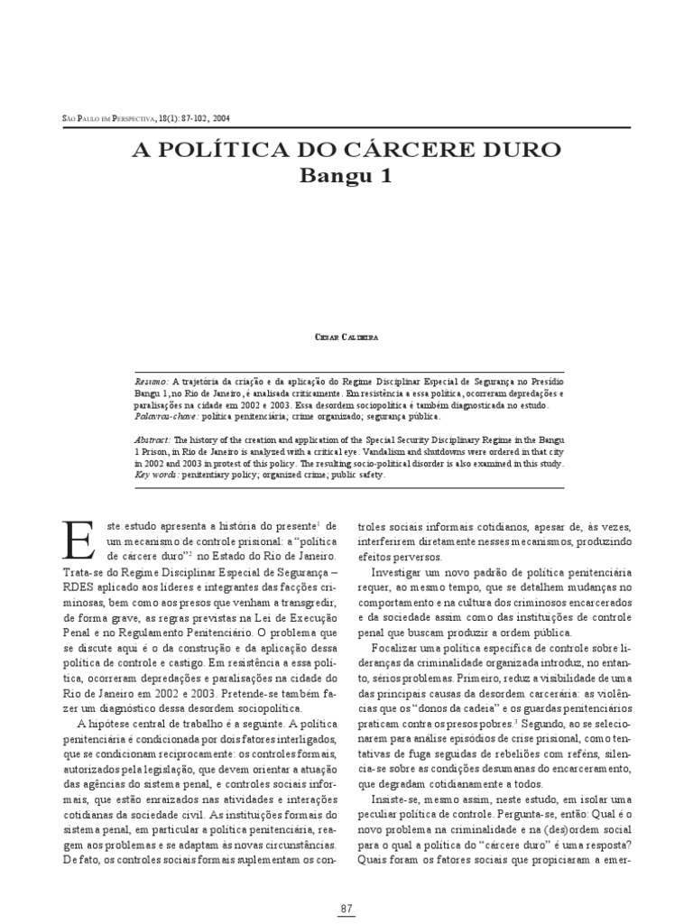Bangu 1 | PDF | Rio de Janeiro | Polícia