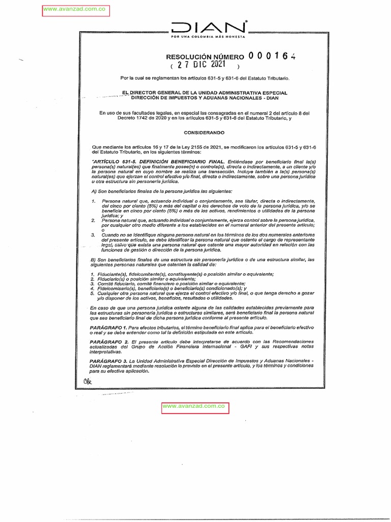Resolución 164-2021 y 37-2022 DIAN RUB | PDF | Xml