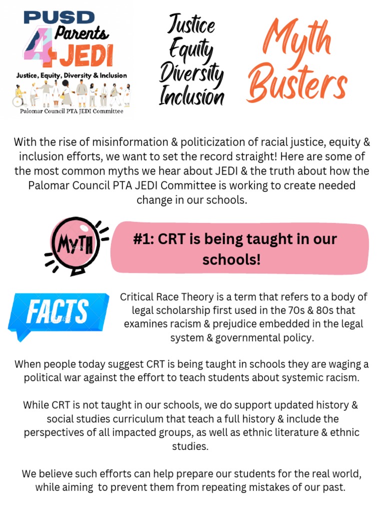 JEDI Myth Busters | PDF | Racism | Discrimination & Race Relations