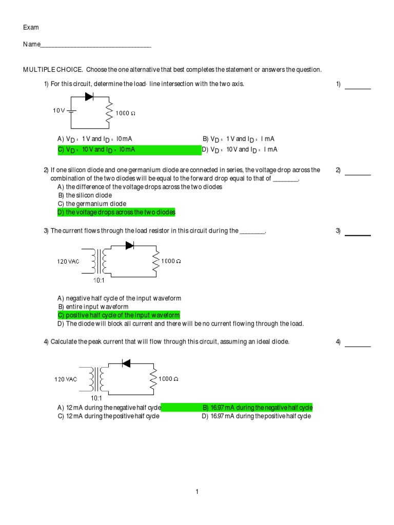 Test Diode 2 | PDF | Rectifier | Electrical Components